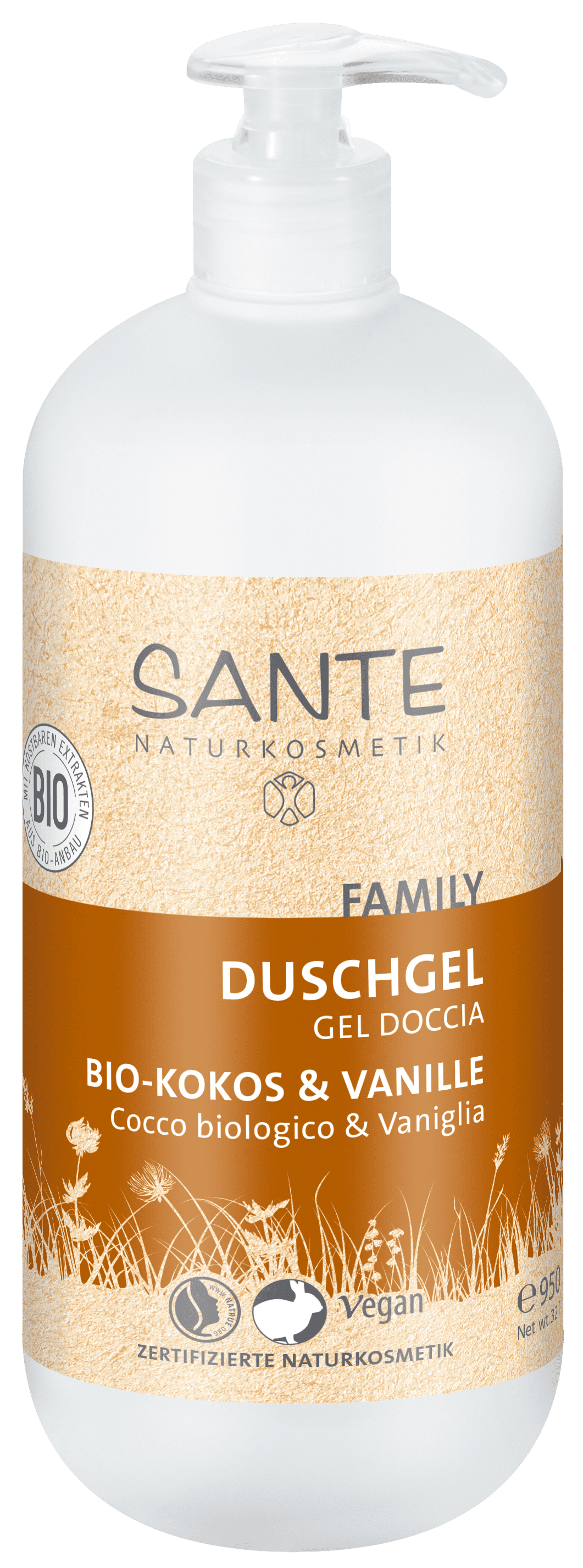 Duschgel Bio-Kokos & Vanille | SANTE Naturkosmetik